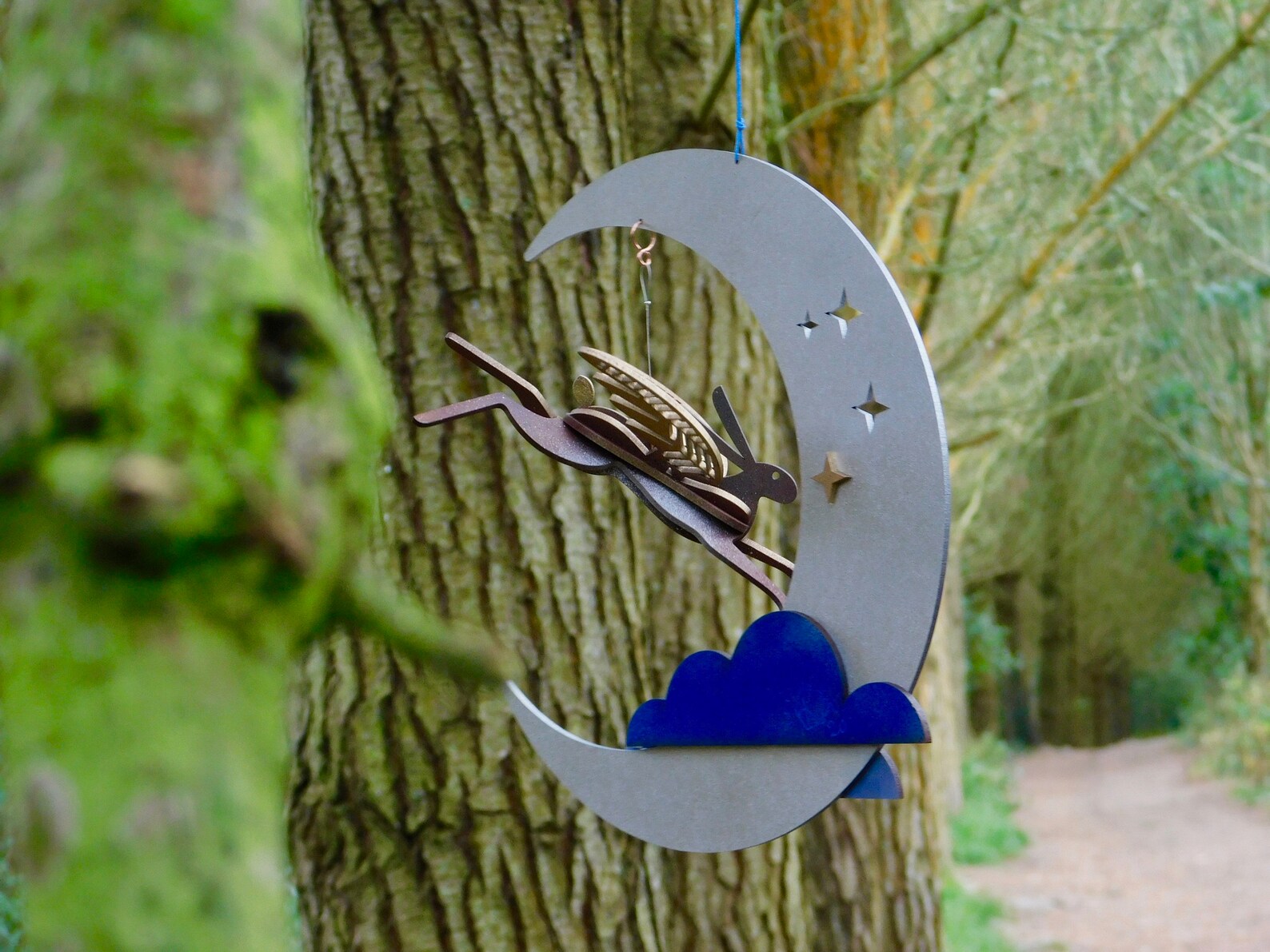 Flying Hare Mobile Decoration With or Without Moon. Laser Cut - Etsy