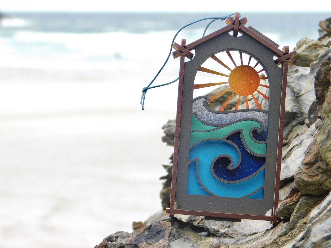 Wave Window Hanging/free Standing Ornament, Laser Cut MDF - Etsy
