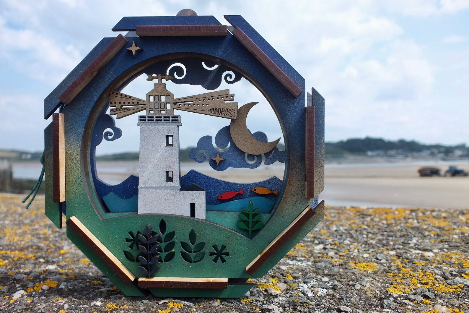 Lighthouse Diorama Octagon Cornwall Laser Cut Layered | Etsy