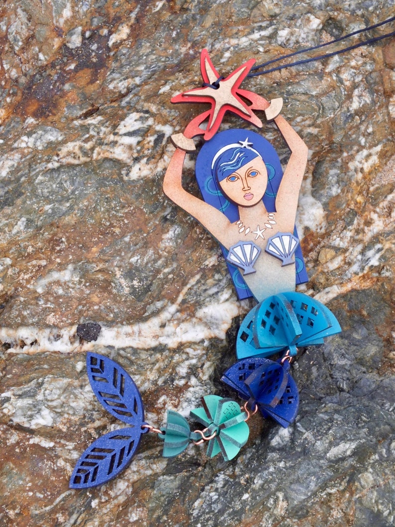 Dancing Mermaid of Mawgan Porth Cornish Decoration Laser Cut | Etsy