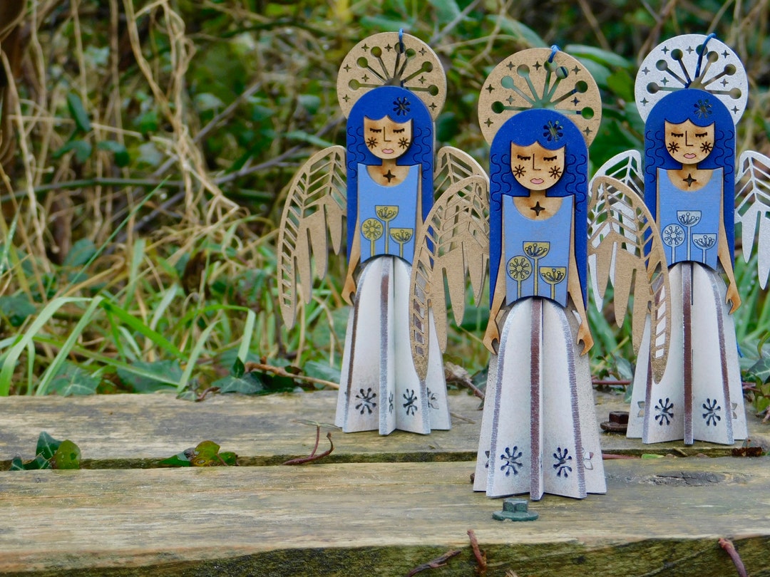 Winged, Flying, Guardian, Christmas Angel or 'angel of the Porth' Laser ...