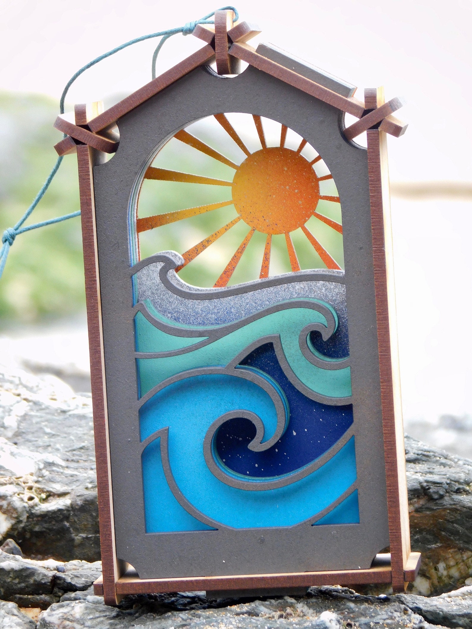 Wave Window Hanging/free Standing Ornament Laser Cut MDF | Etsy