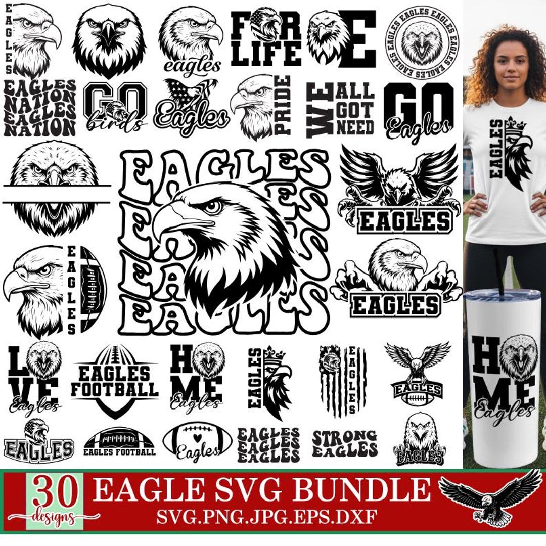 Eagle SVG Bundle | 30 Designs | Eagle Logo & Head Svg Png Dxf Eps ...