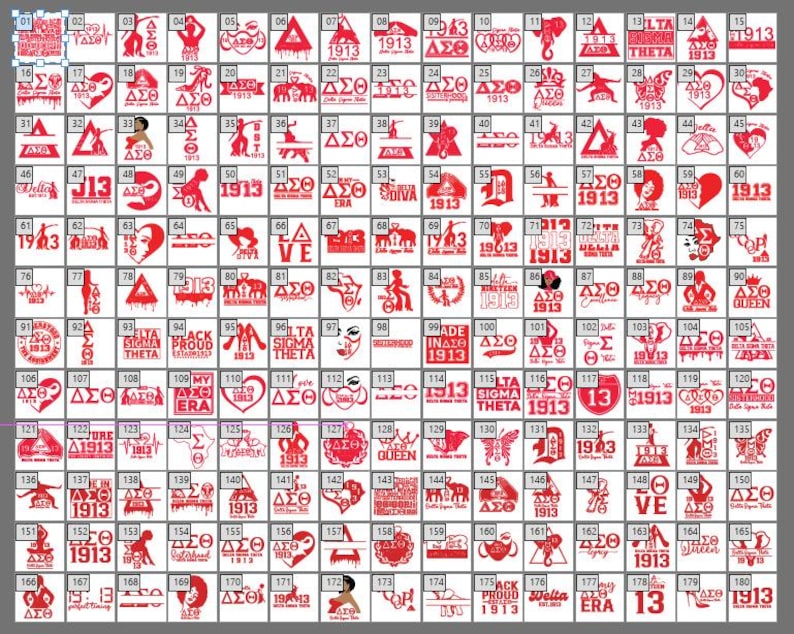Delta Sigma Theta SVG Bundle 180 Designs,craft Files for T-shirts, Mugs ...