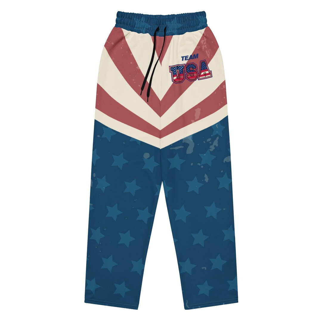 Team USA Patriotic American Wide-leg Sweatpants Joggers - Etsy