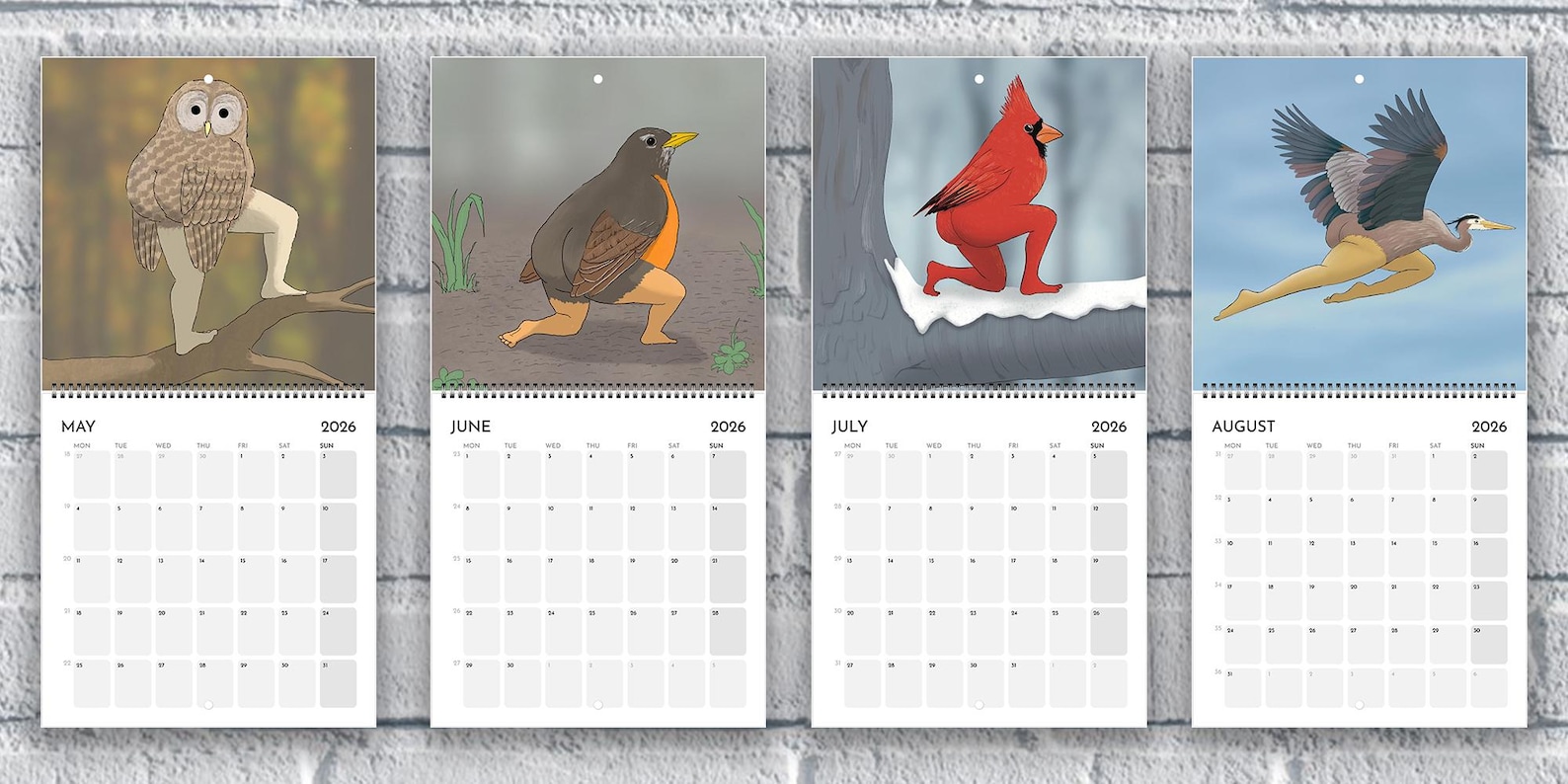 Extremely Accurate Birds 2026 Wall Calendar, Funny 2026 Birds Calendar ...