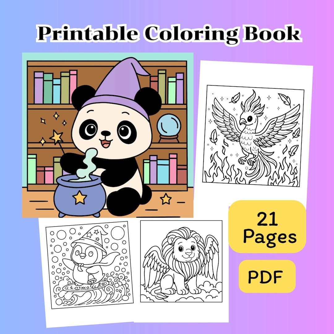 Printable Coloring Pages for All Ages, Digital Coloring Book PDF ...