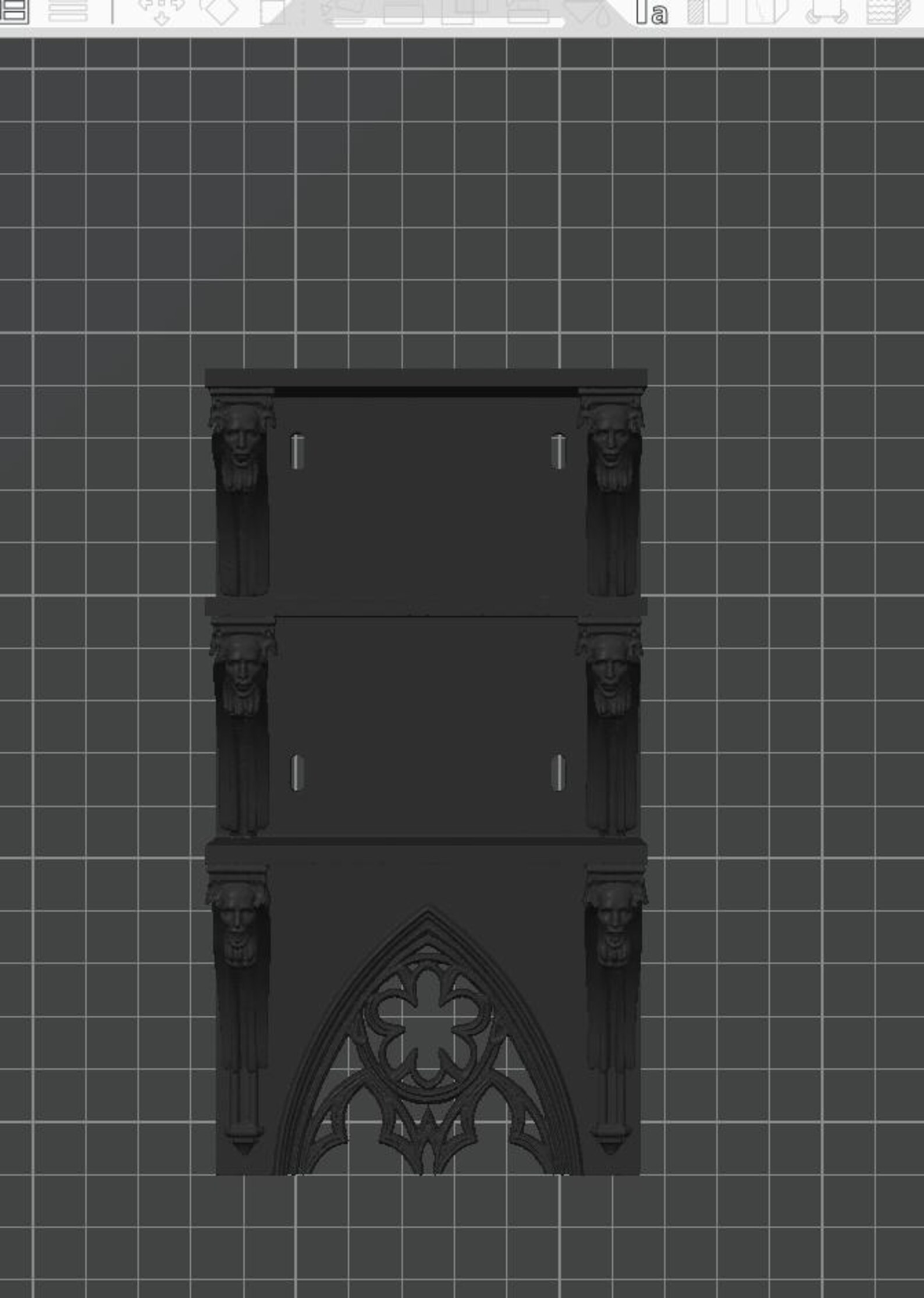 Gothic Shelf Decor STL File, Cathedral Wall Shelf STL, Victorian Gothic ...