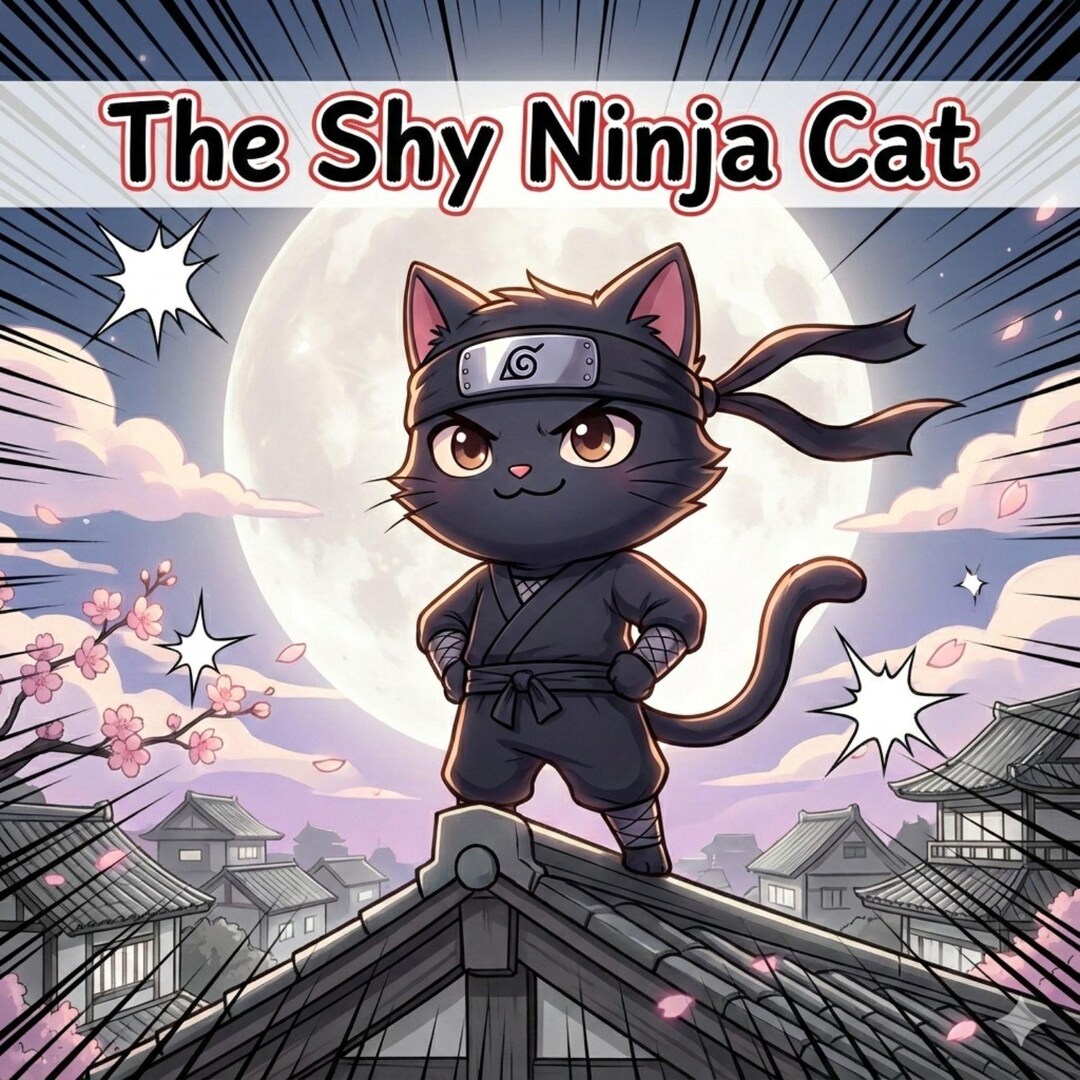 The Shy Ninja Cat – Manga Style Kids Story Book | Confidence & Courage ...