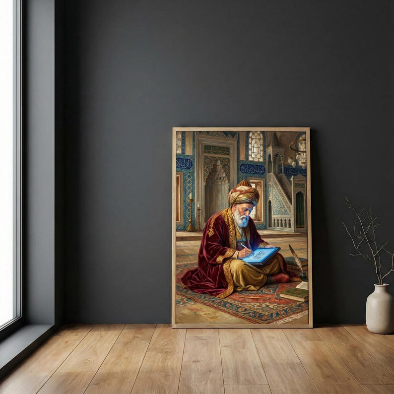 Ottoman Scribe With Tablet Art | Altered Painting Poster | Funny ...