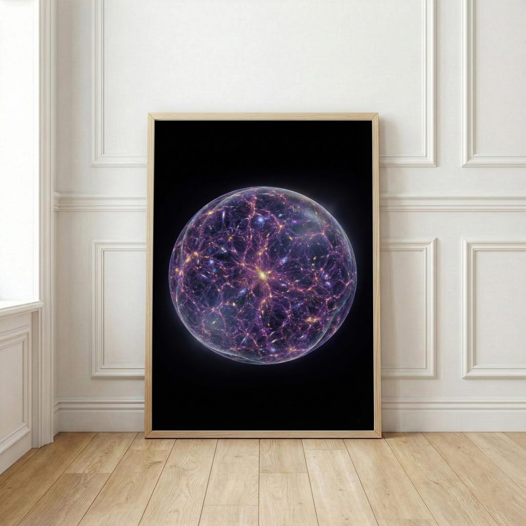 Multiverse Art Print | Cosmic Sphere Poster | Space Wall Art | Sci-fi ...