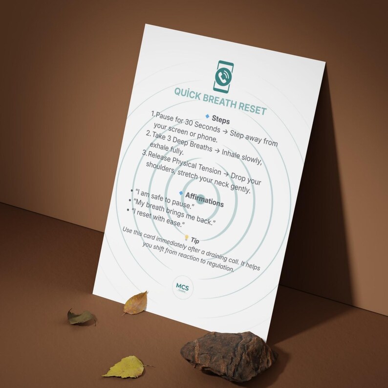 Grounding Cards Printable – Anxiety Reset Tool, 5-4-3-2-1 Grounding ...