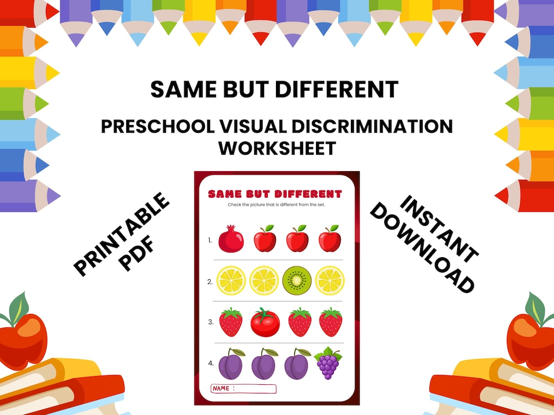Find the Different One Worksheet (printable PDF) - Etsy