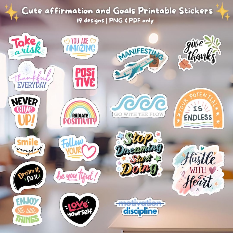 2026 Sticker | Digital Download | Printable PNG PDF | New Year Vision ...