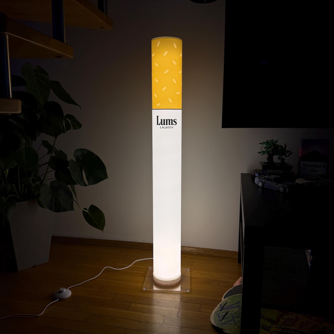 Cigarette Inspired LED Floor Lamp 100cm – LUMS Floor One Classic ...