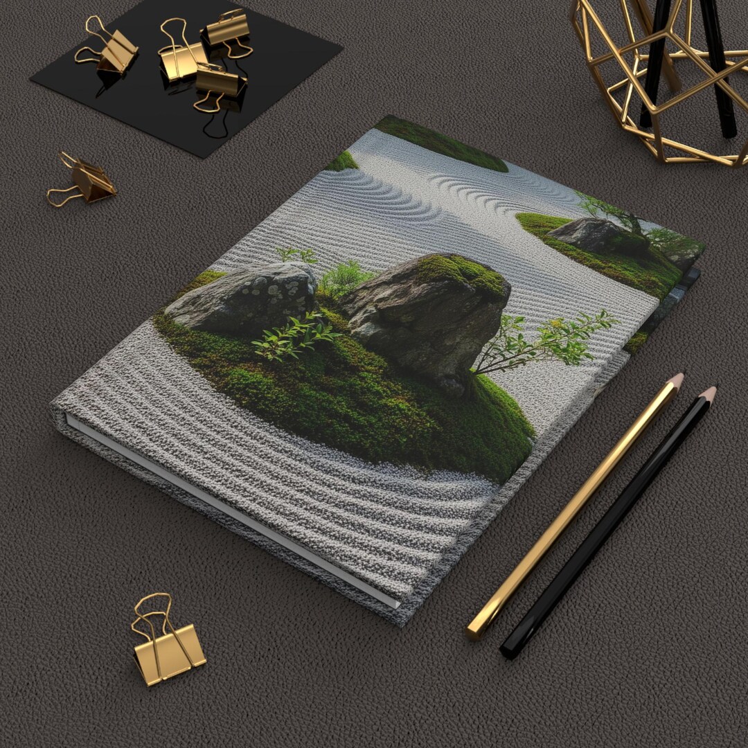 Japanese Zen Rock Garden Hardcover Journal Notebook | Japanese Sand ...