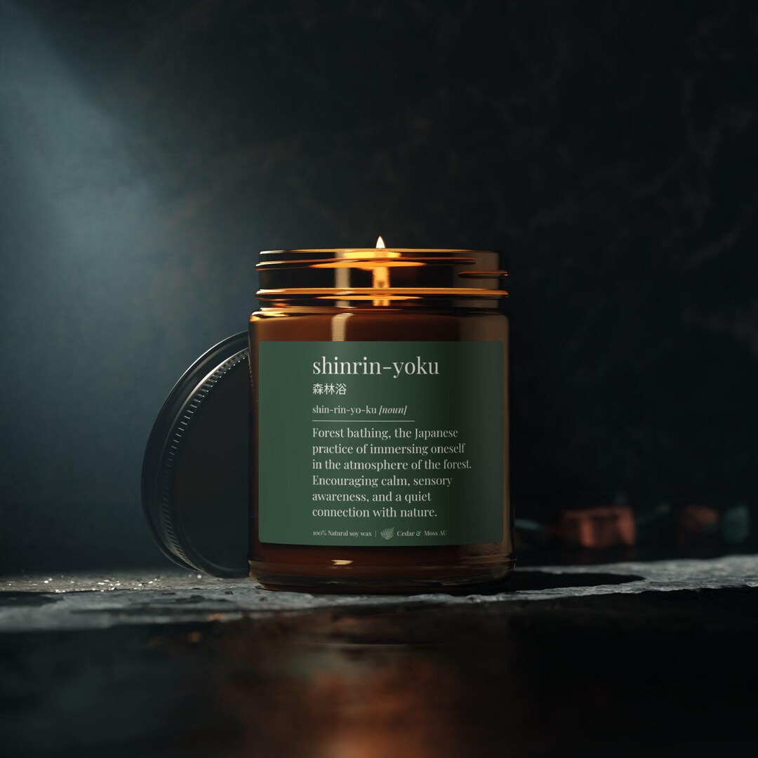 Shinrin Yoku, Japanese Foreset Bathing | Scented Soy Candle, Amber Jar ...
