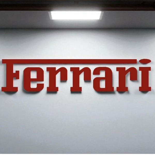 Ferrari Black Sign - Etsy UK