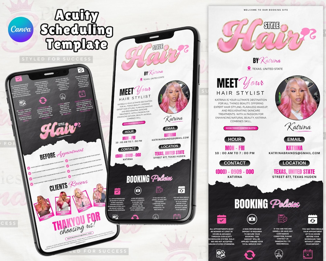 Acuity Scheduling Template Hair Stylist, Acuity Scheduling Template ...