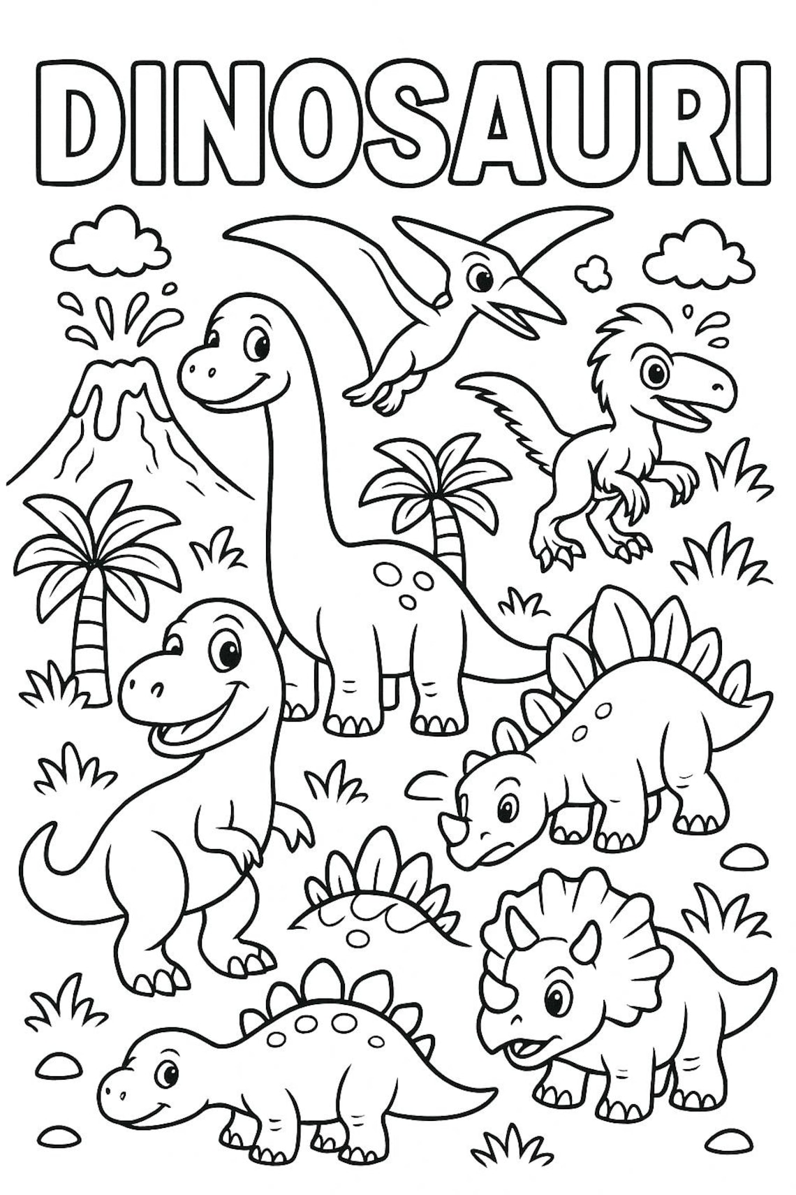 12 Dinosaur Coloring Pages / Printable Dinosaur Coloring Pack - Etsy
