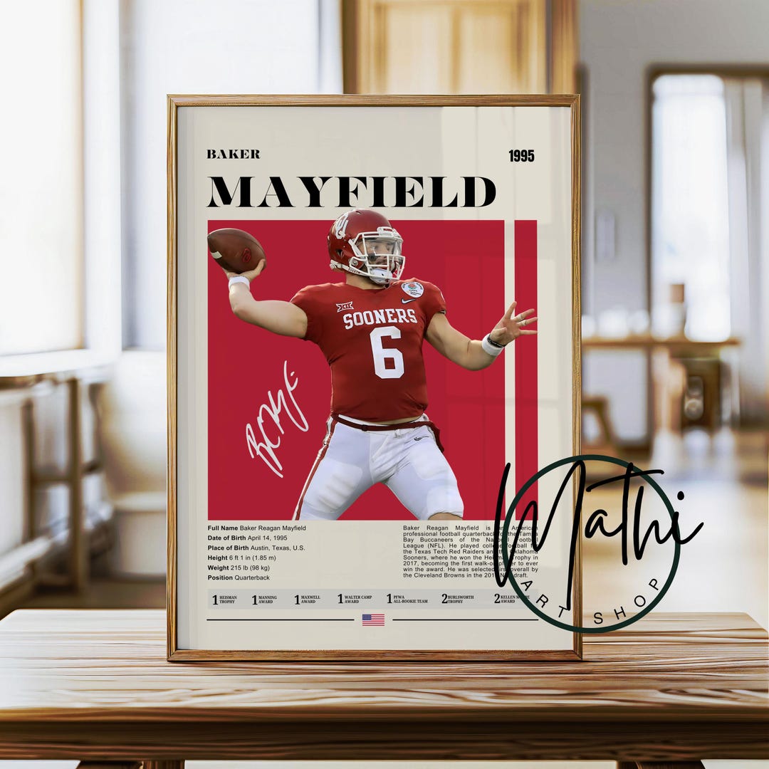 Baker Mayfield Art Print: Oklahoma Sooners College Football Legend ...