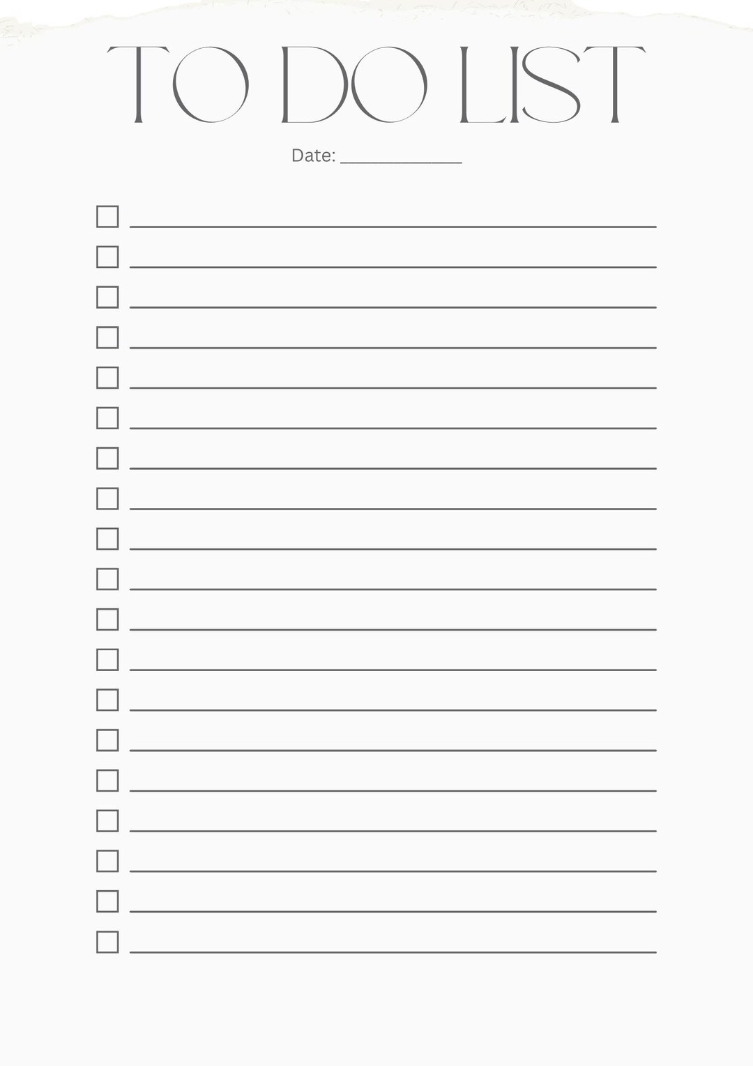Minimalistic to Do List Checklist - Etsy