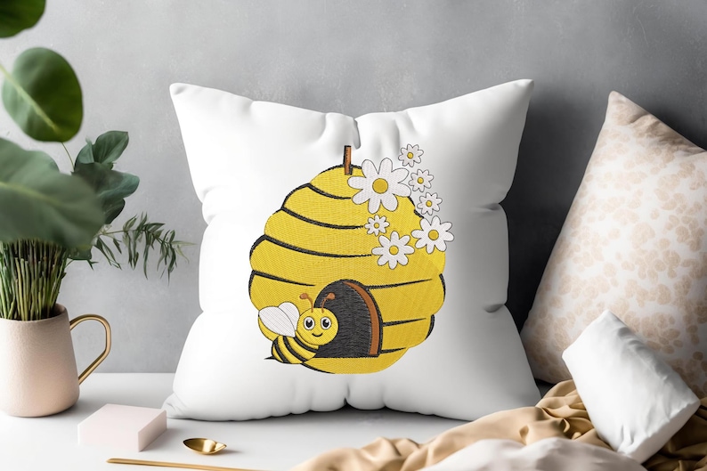 Beehive Machine Embroidery Design, Bee Embroidery Designs, Bee ...