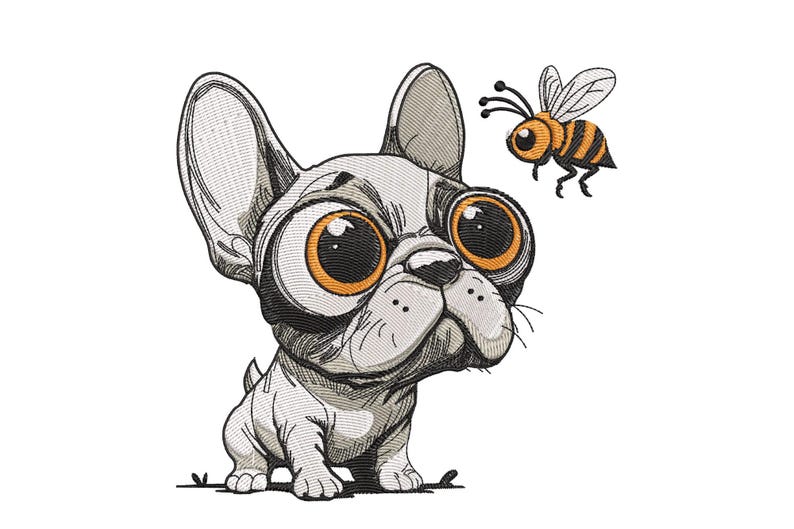 Frenchie Dog Digital Stitch Pattern-pet Lover Machine File - Etsy