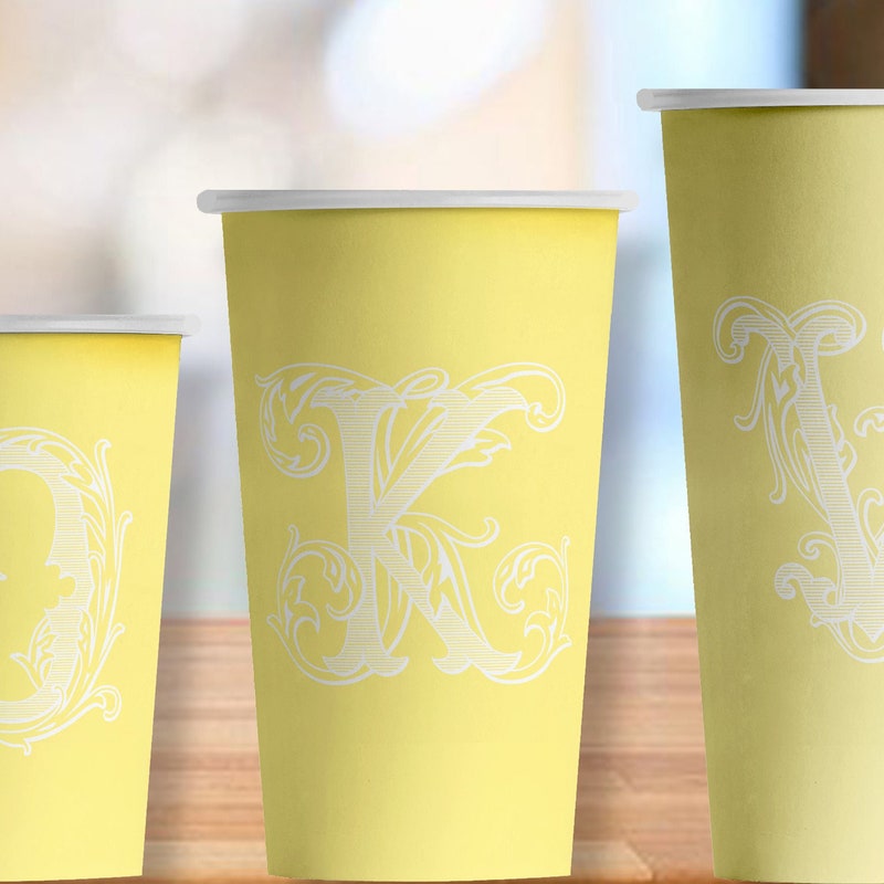 Monogram Cups - Etsy
