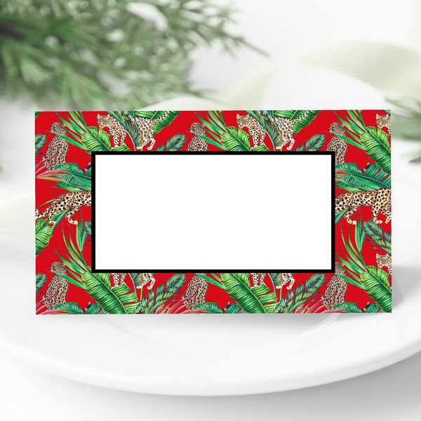 Cheetah and Red Invitations - Etsy