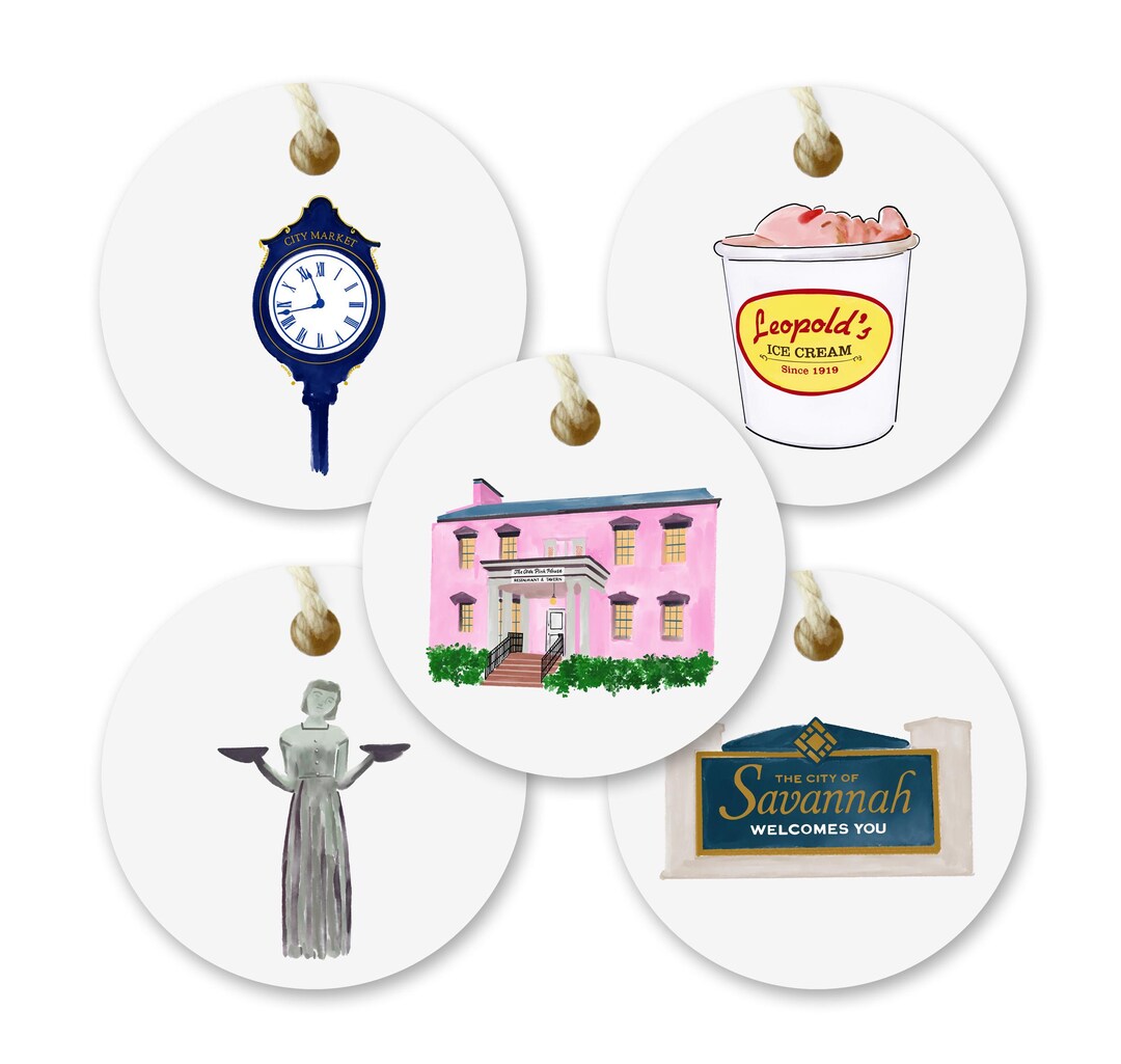 Iconic Indiana Watercolor Gift Tags - Set of 10 - Etsy