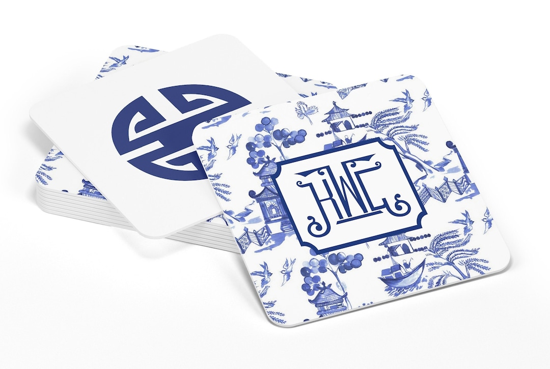 Blue Willow Paper Coasters - Set of 10 - Etsy