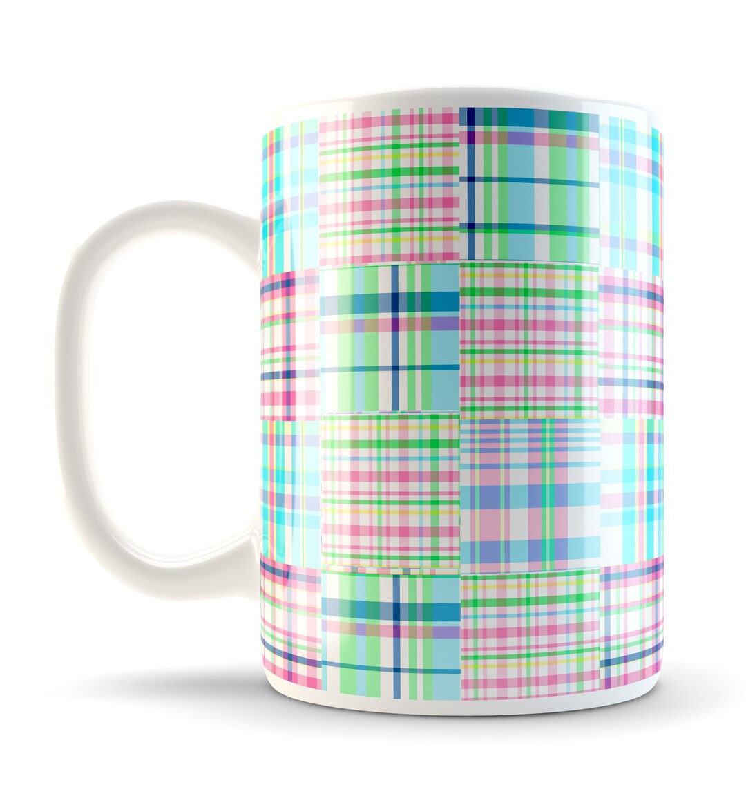 Madras Patchwork Plaid Ceramic Mug - Etsy