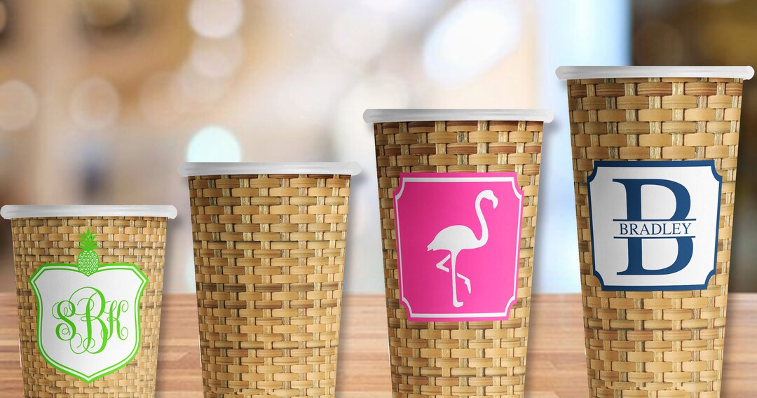 Basketweave Paper Party Cups in 4 Sizes Set of 12 - Etsy