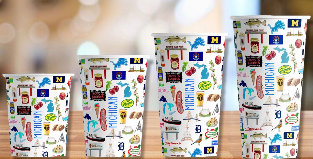 Iconic Michigan Hot/cold Paper Party Cups 4 Sizes Set of 12 - Etsy