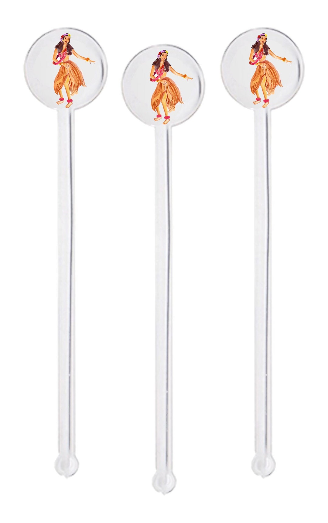 Vintage Hula Swizzle Sticks - Set of 10 - Etsy