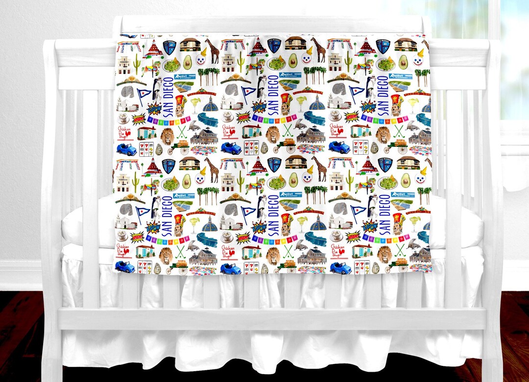Iconic San Diego California Baby Blanket - Etsy