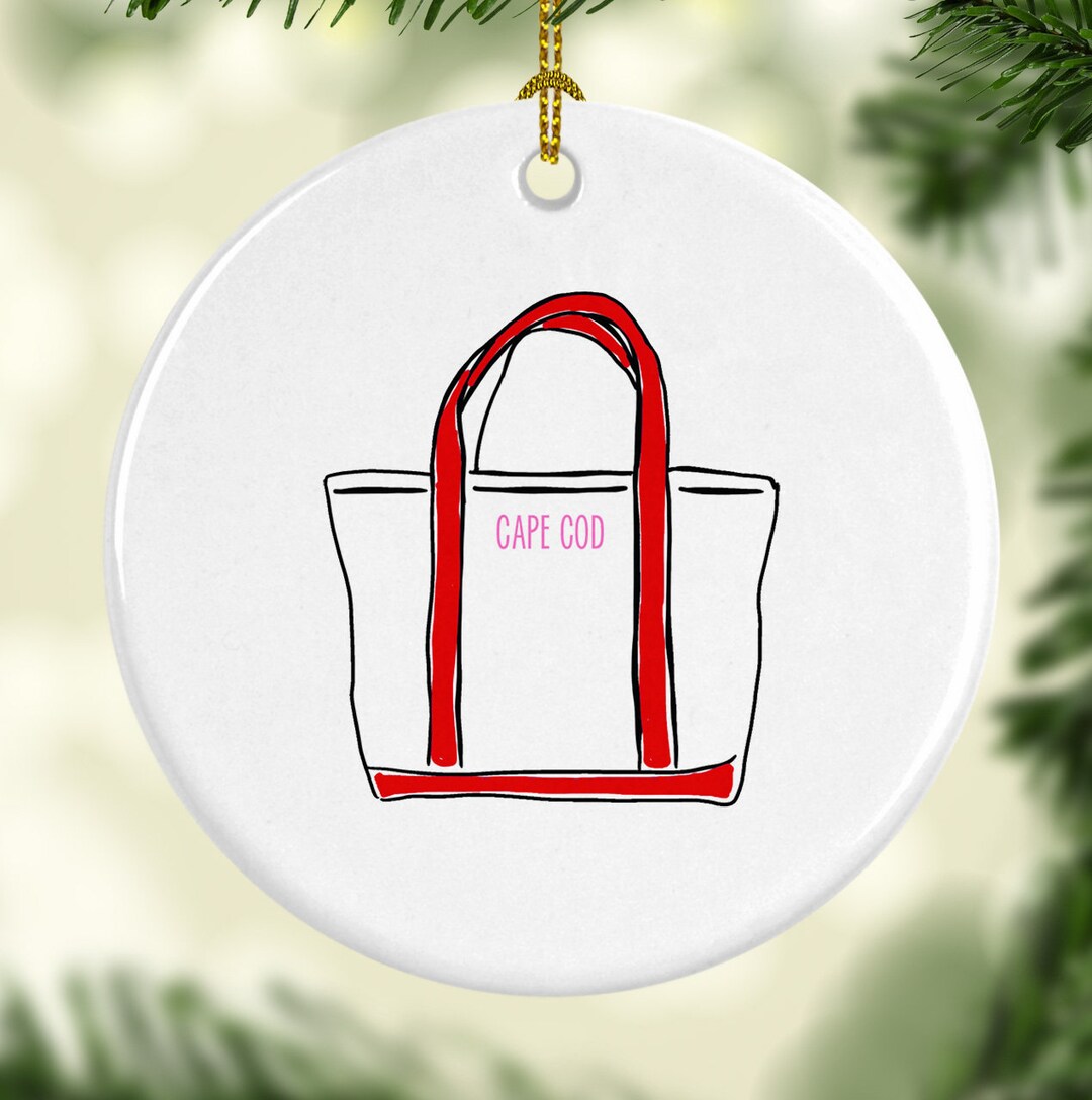 Iconic Cape Cod Beach Tote Porcelain Ornament - Etsy