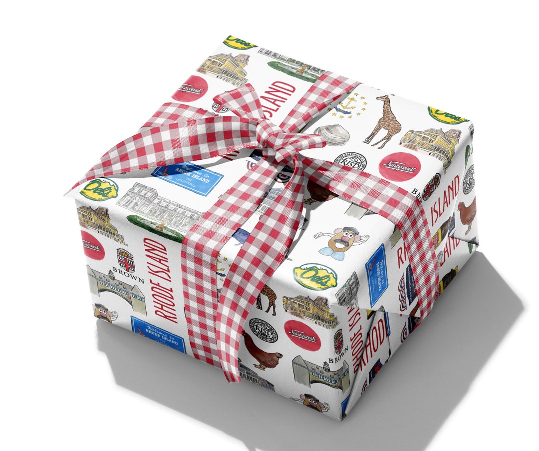 Iconic Rhode Island Watercolor Gift Wrap - Etsy