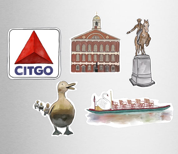 Set of Boston Fridge Magnets by When I Was Your Age | Catch My Party