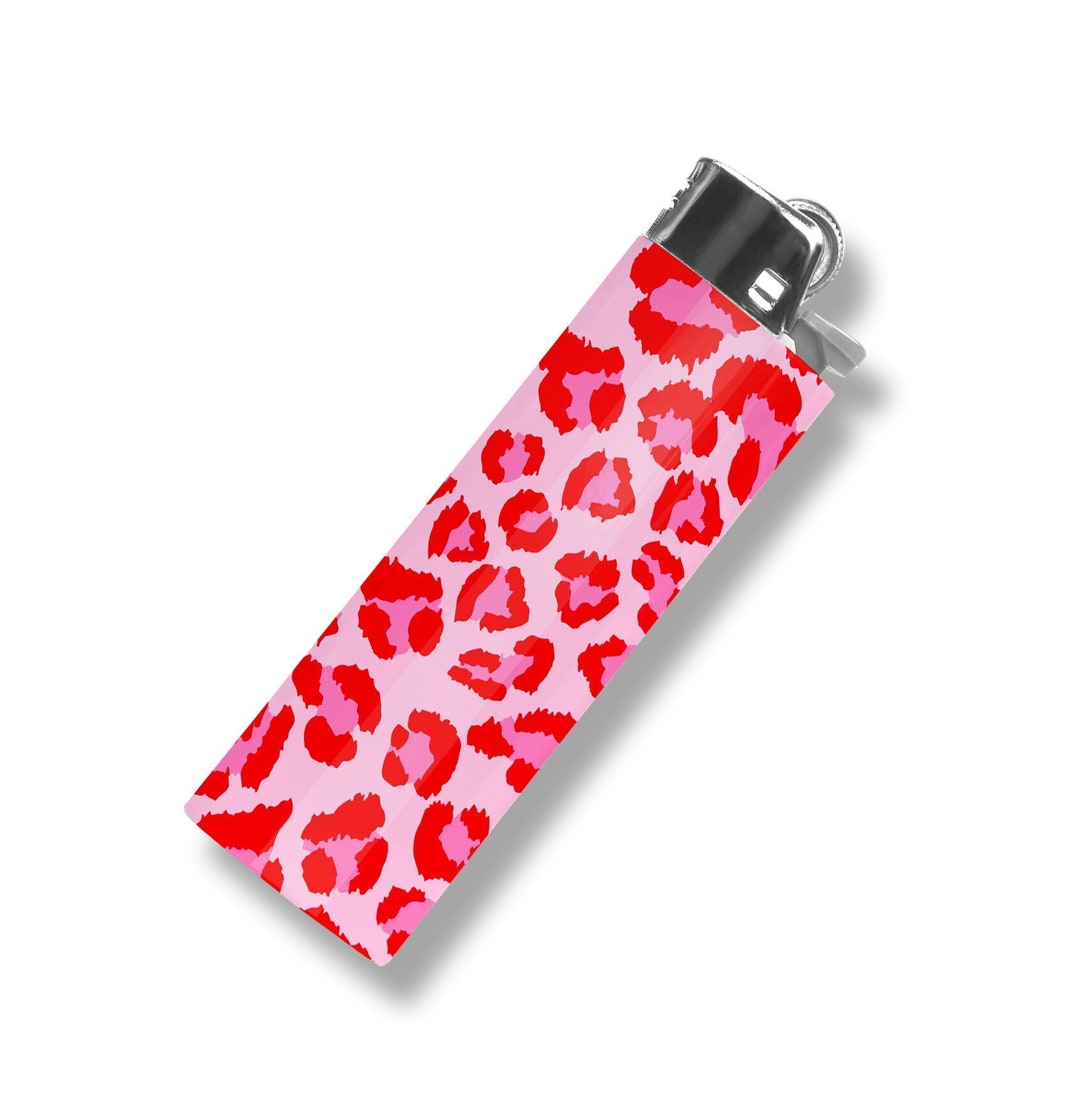Red and Pink Leopard Print Lighter - Etsy
