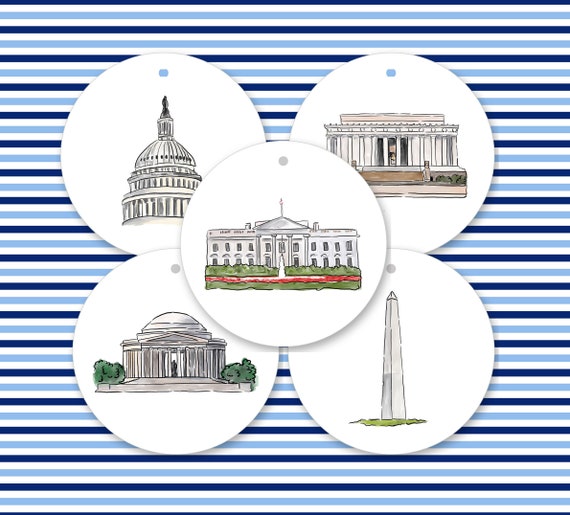 Iconic Washington, DC Watercolor Gift Tags by When I Was Your Age ...