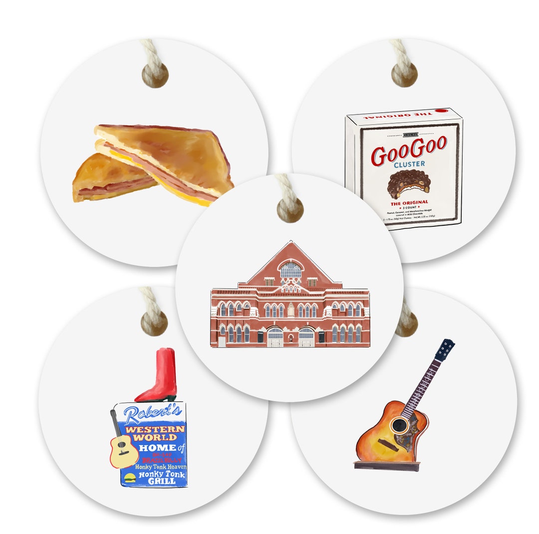 Iconic Nashville Tennessee Watercolor Gift Tags - Set of 10 - Etsy