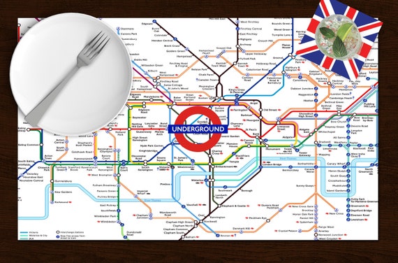 London Underground Disposable Paper Placemats - pad of 25 by When I Was ...