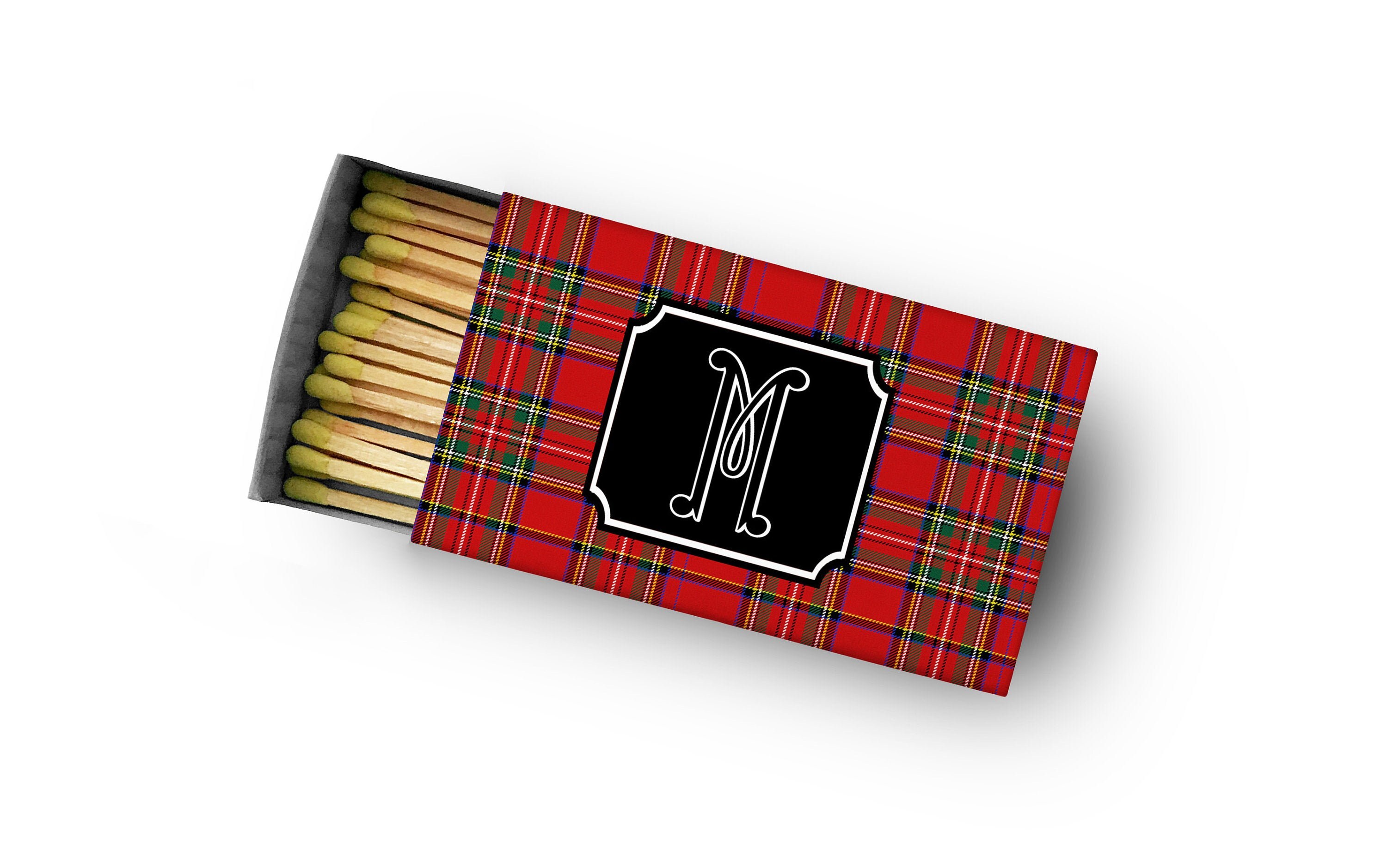 Red Plaid Royal Stewart Monogram Matches 2 sizes | Etsy