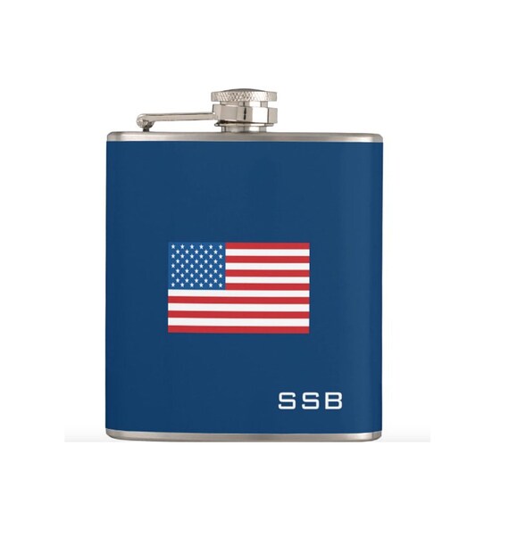 6 oz American Flag Hip Flask by When I Was Your Age | Catch My Party