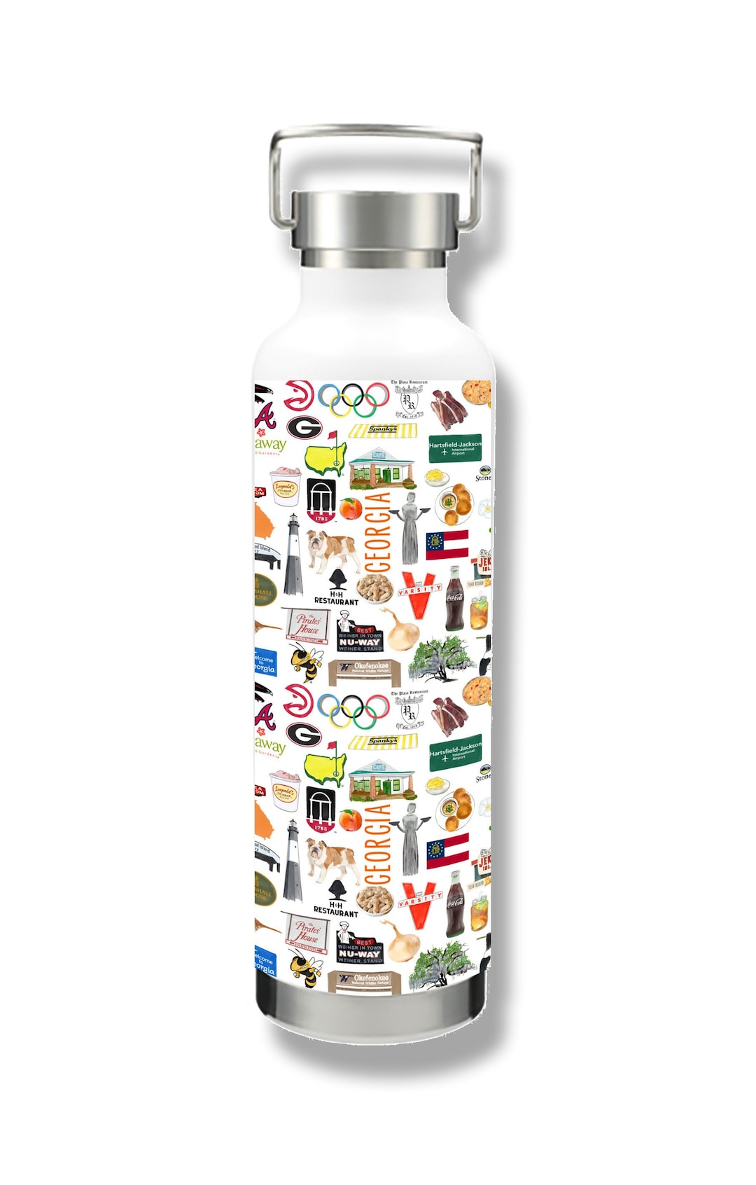 32 Oz Thor Copper Insulated Iconic Georgia Thermos/water Bottle - Etsy