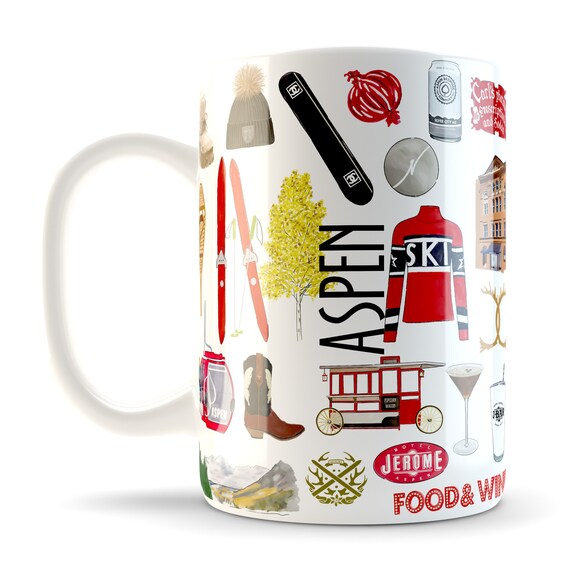 Iconic Aspen Colorado Watercolor Ceramic Mug by When I Was Your Age ...