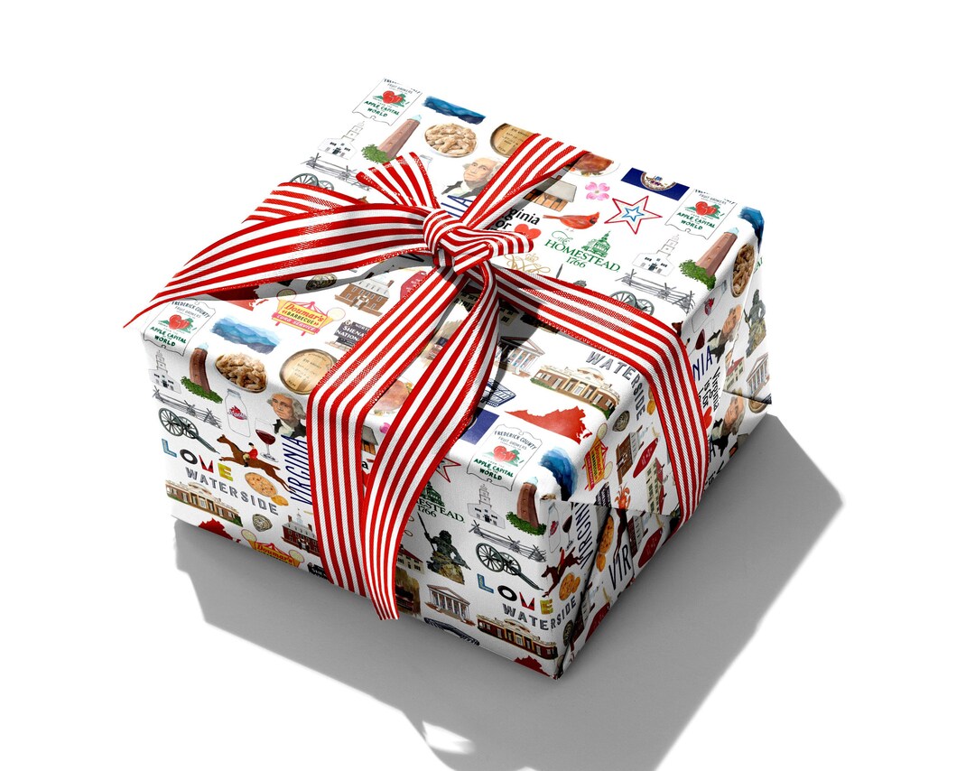 Iconic Virginia Watercolor Gift Wrap - Etsy