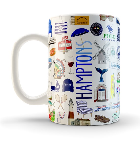 Iconic Hamptons NY Watercolor Ceramic Mug by When I Was Your Age ...